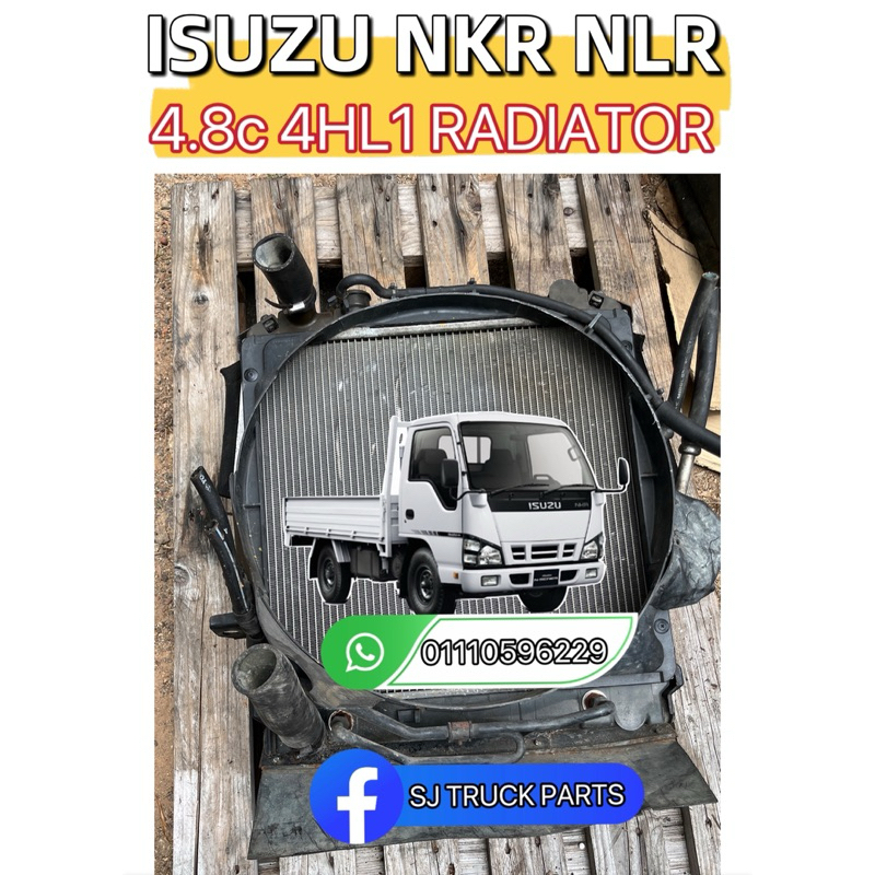 4HL1 ISUZU ELF NPR81 NKR NLR ENGINE 4.8c RADIATOR TANGKI AIR USED ...
