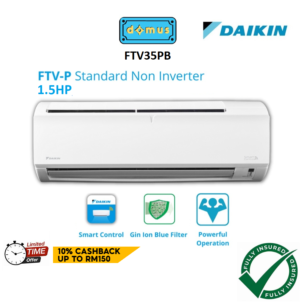 APP CONTROL Daikin Air Conditioner 1.5HP Non Inverter Aircond Penghawa ...