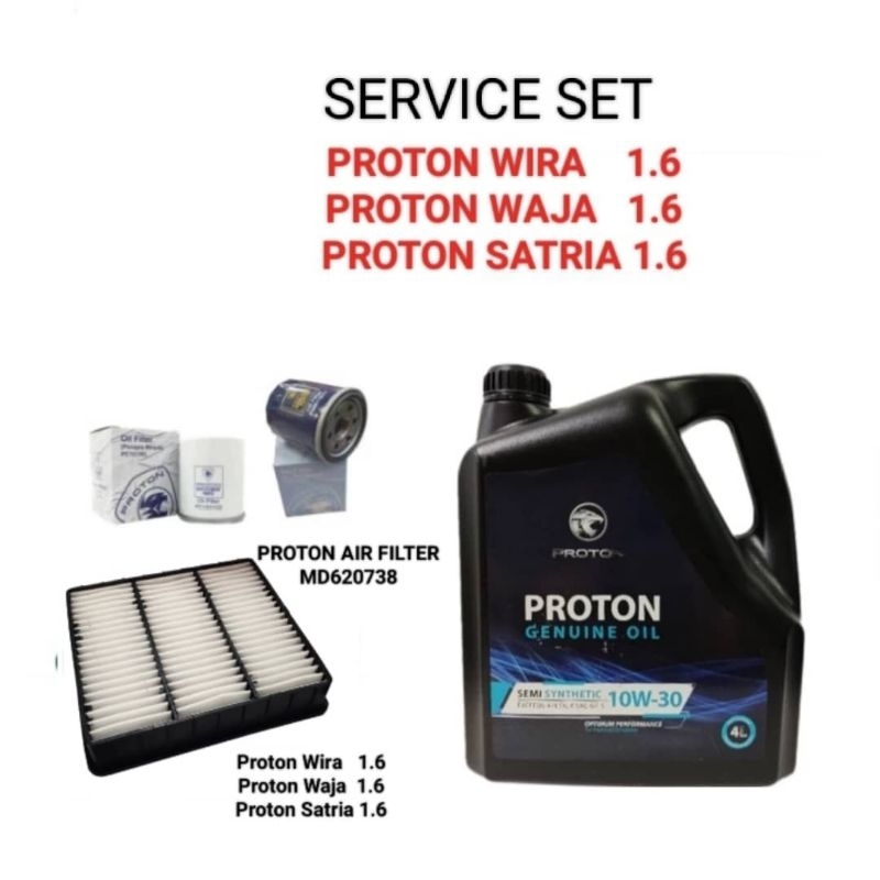 Proton Wira 1.6 Waja 1.6 Satria 1.6 Service Set Proton 10W30-4L ...