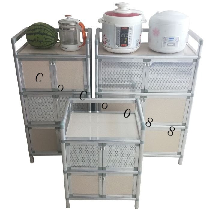 Aluminum Alloy Cabinet Kitchen Cabinet Storage Cabinet Tableware ...