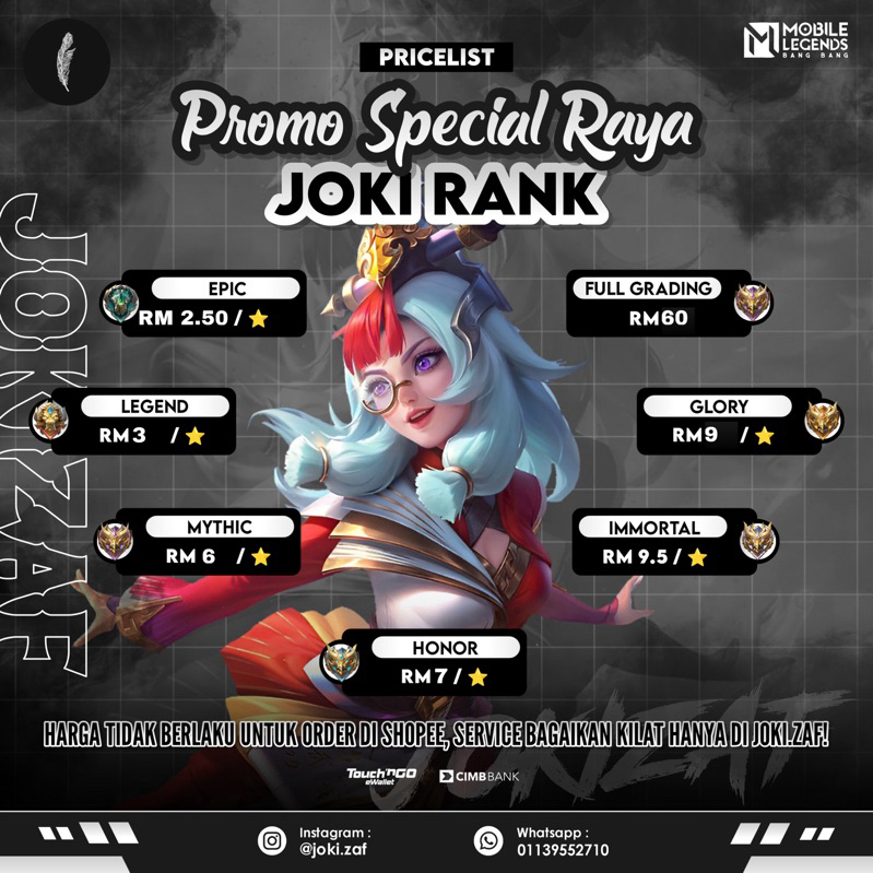 JOKI & BOOSTING MLBB CHEAP / RANK / CLASSIC / UP WINRATE CLASSIC & RANK ...