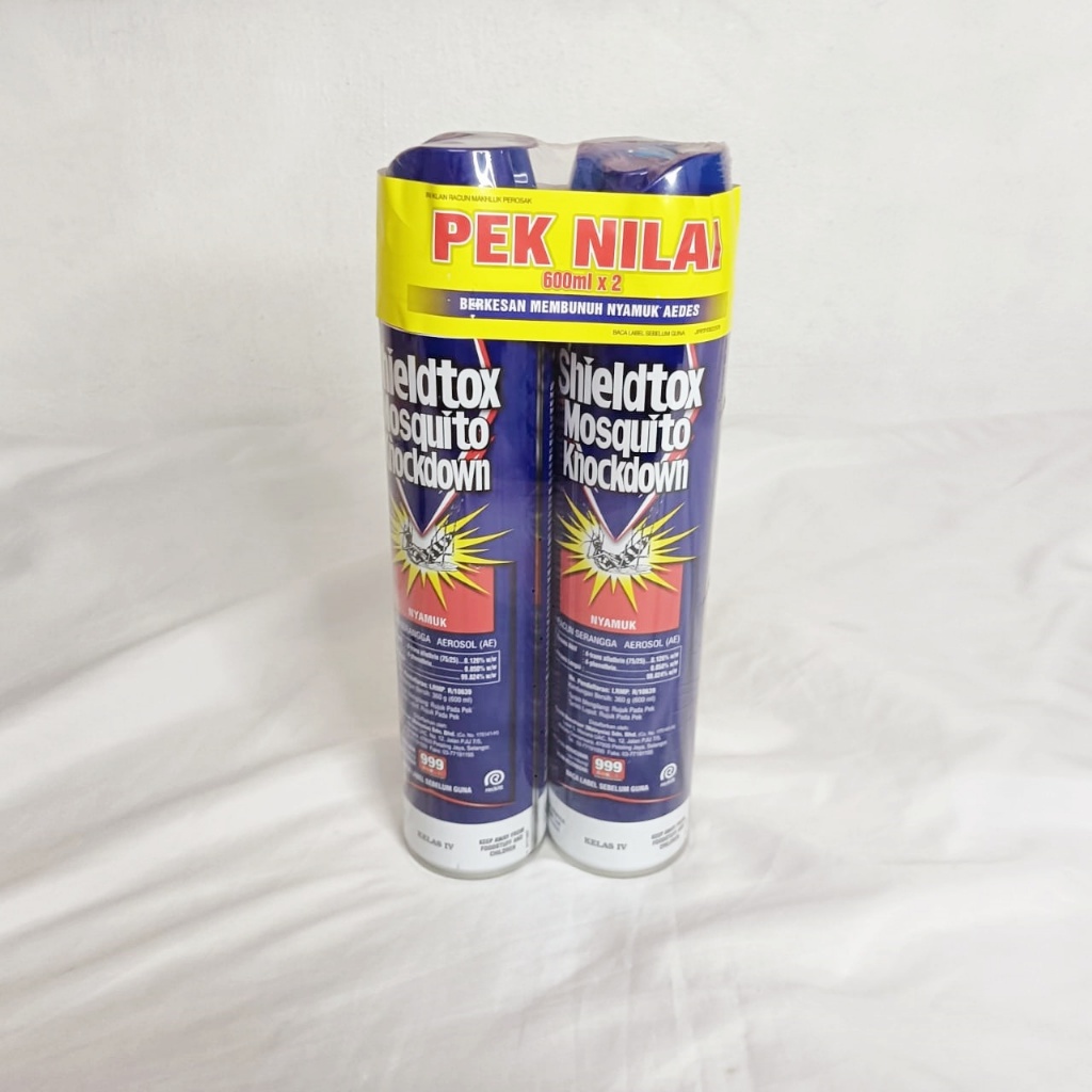 Shieldtox Mosquito Spray Aerosol Twinpack (600ml x 2) | Shopee Malaysia