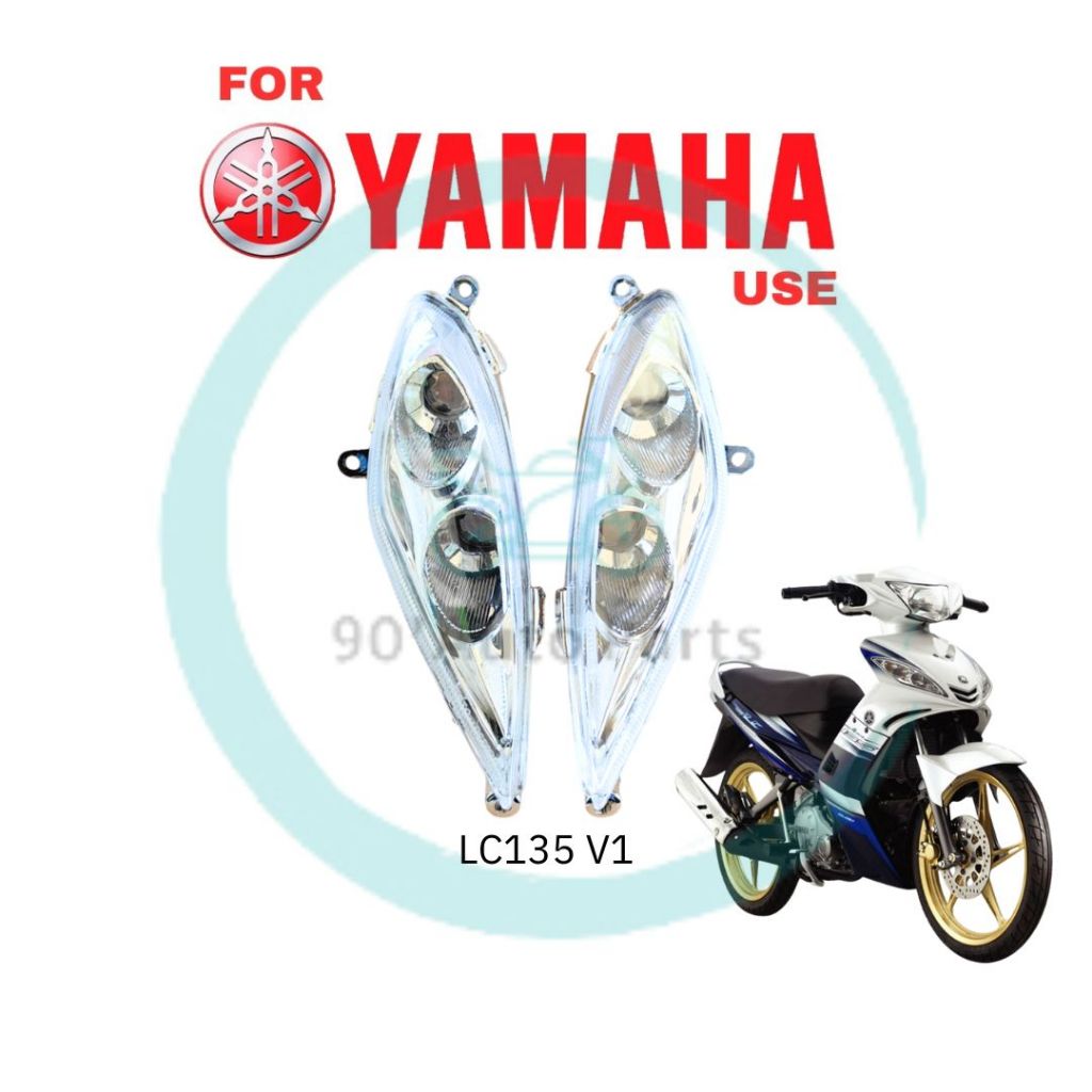 FRONT SIGNAL LAMP SET CLEAR MOTOR YAMAHA LC135 V1 135LC V1 LC 135 V1 FRONT SIGNAL LAMP SET CLEAR ...