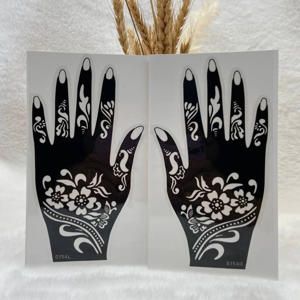 (AIKO) STICKER INAI CORAK MENARIK VIRAL (SEPASANG TANGAN) | Shopee Malaysia