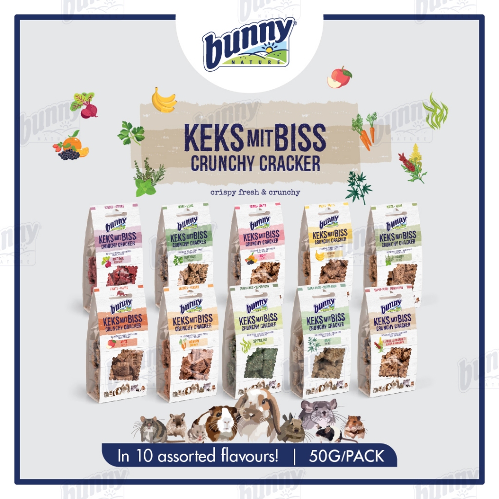 [ 𝐁𝐮𝐧𝐧𝐲 𝐍𝐚𝐭𝐮𝐫𝐞 ] CRUNCHY CRACKER 50G Rabbits Guinea Pigs Chinchilla ...