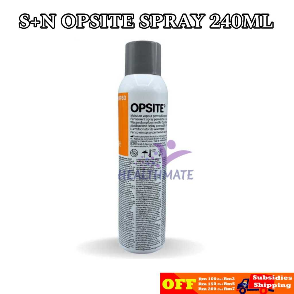 [EXP5/24]Smith & Nephew S+N OPSITE Spray-On Dressing (240ML) | Shopee ...