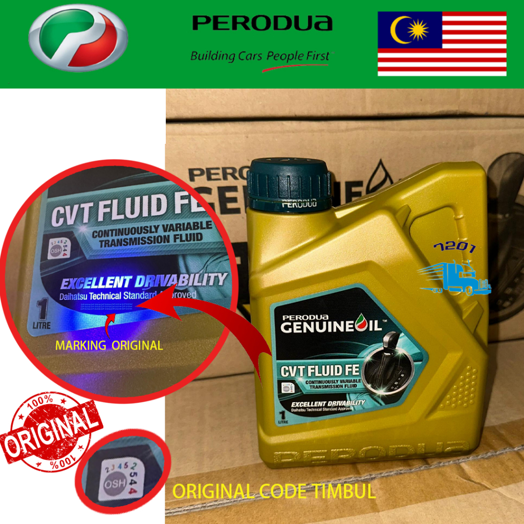 100%ORIGINAL PERODUA AUTO TRANSMISSION OIL ATF CVT FE FLUID Perodua ...