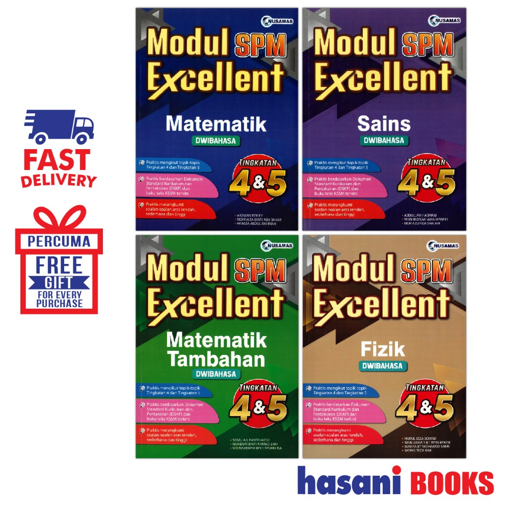 Hasani Nusamas Buku Latihan Modul SPM Excellent Tingkatan 4 5 | Shopee ...