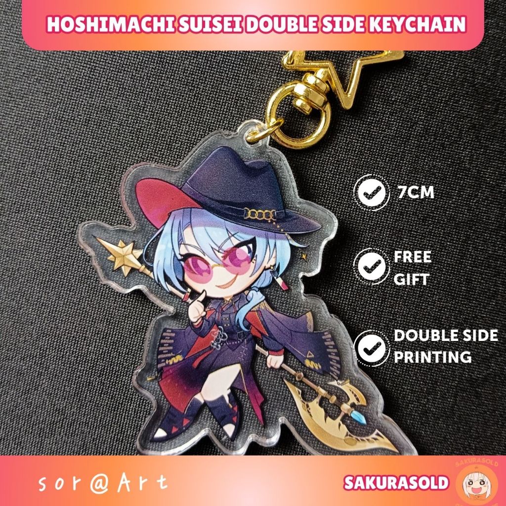 Hololive Hoshimachi Suisei New Outfit Suisei Keychain Hololive Keychain ...