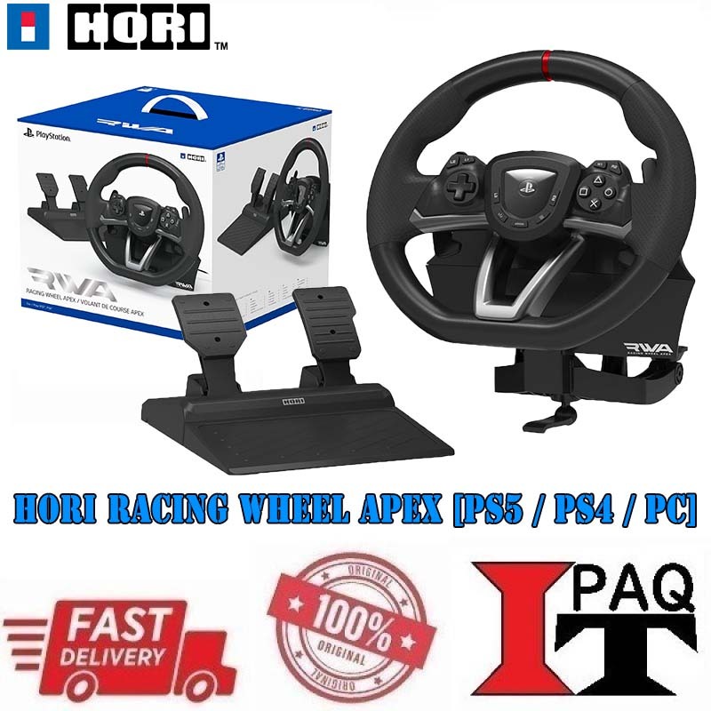 HORI Racing Wheel APEX for PlayStation 5 PS5 / PlayStation 4 PS4 / PC ...