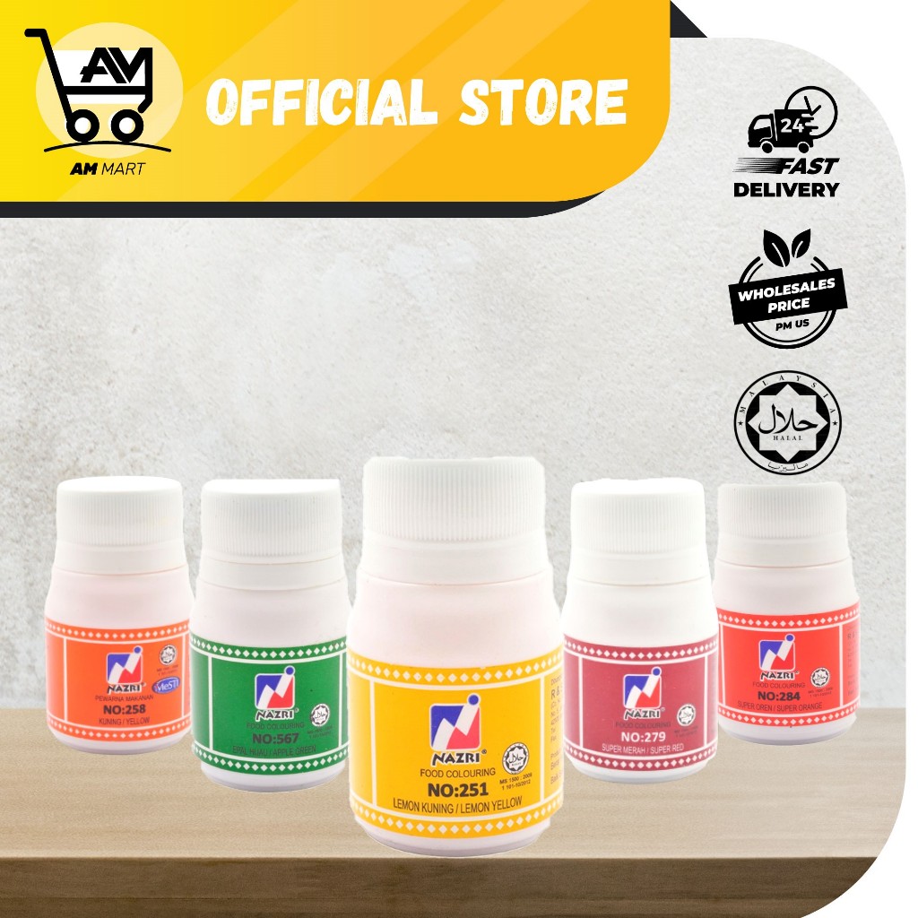 🌙RAYA SALE Nazri Serbuk Pewarna Makanan | Food Colouring #15g (HALAL ...