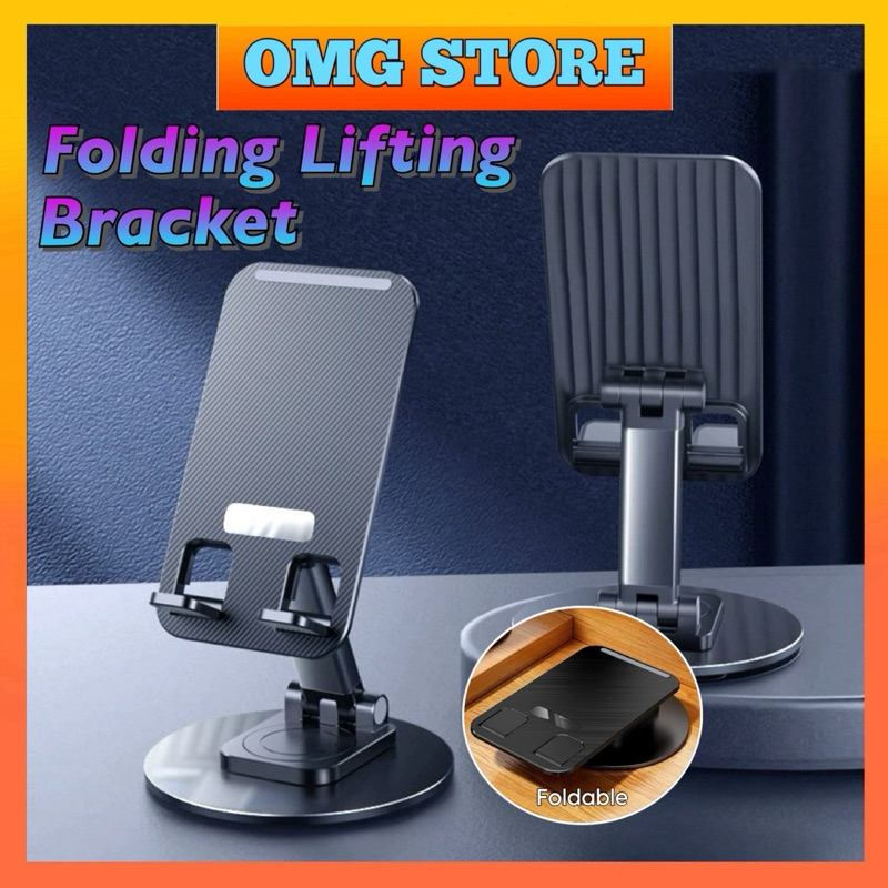 Folding Lifting Bracket 360° Rotation Aluminum Alloy Desktop Phone ...