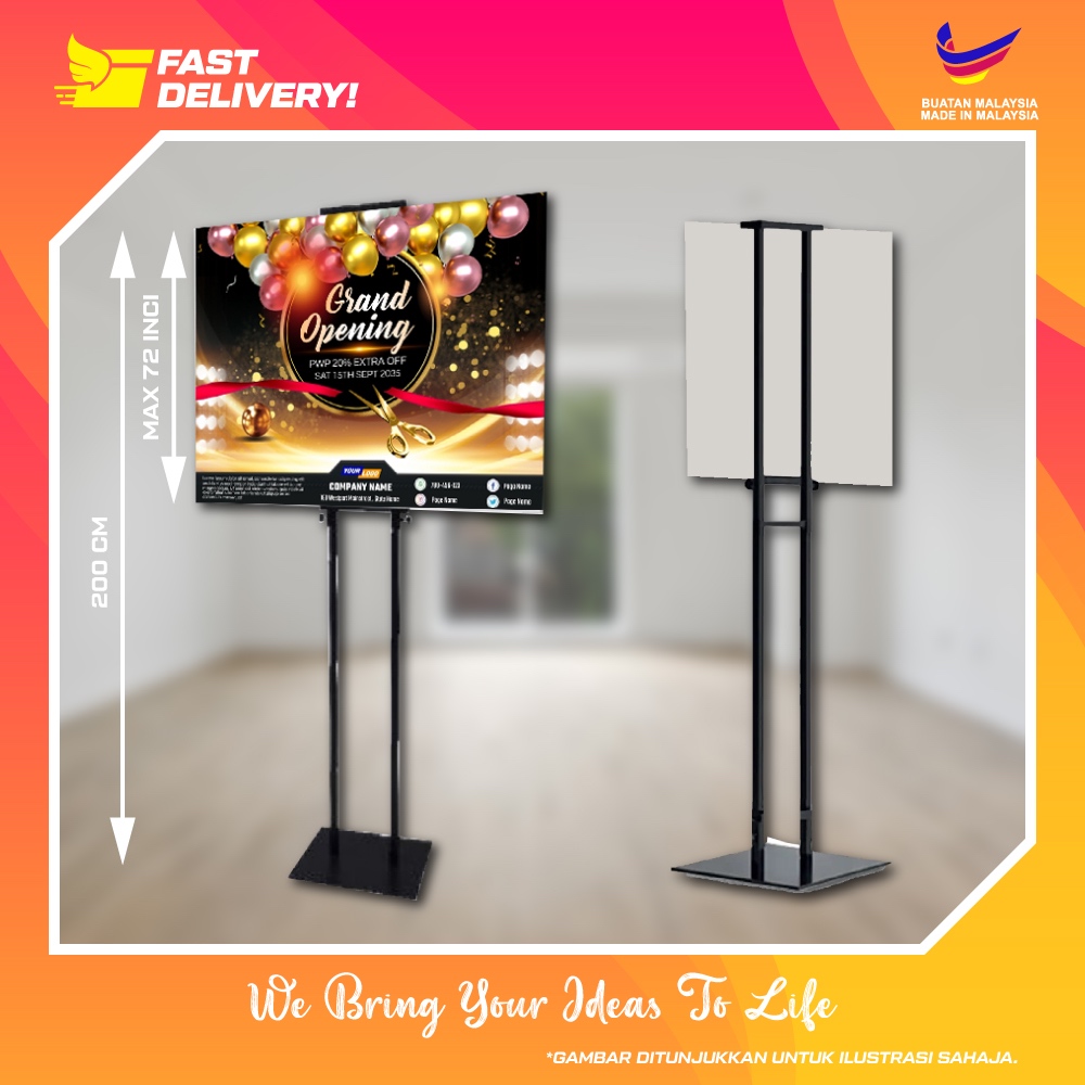 H STAND (STRAIGHT) ADJUSTABLE STAND FOR ADVERTISING DISPLAY STAND ...