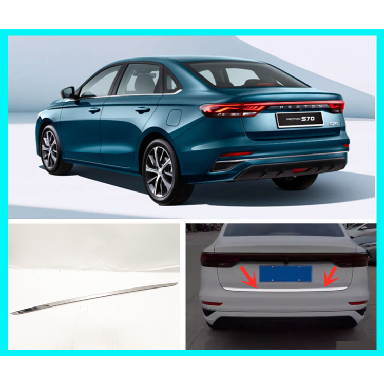 PROTON S70 REAR TRUNK BOOT GARNISH CHROME TRIM MOLDING STAINLESS STEEL ...