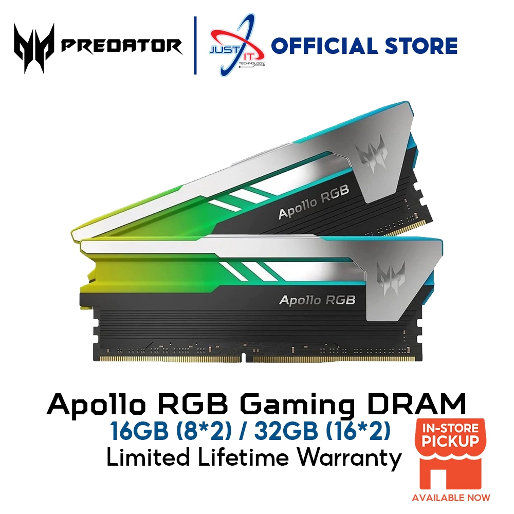 ACER PREDATOR Apollo RGB ( 8GB / 16GB ) 3200MHz / 3600MHz GAMING DRAM | Shopee Malaysia