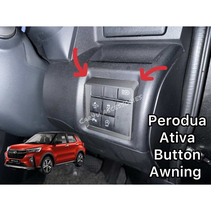 Perodua Ativa Button Visor Cover | Shopee Malaysia