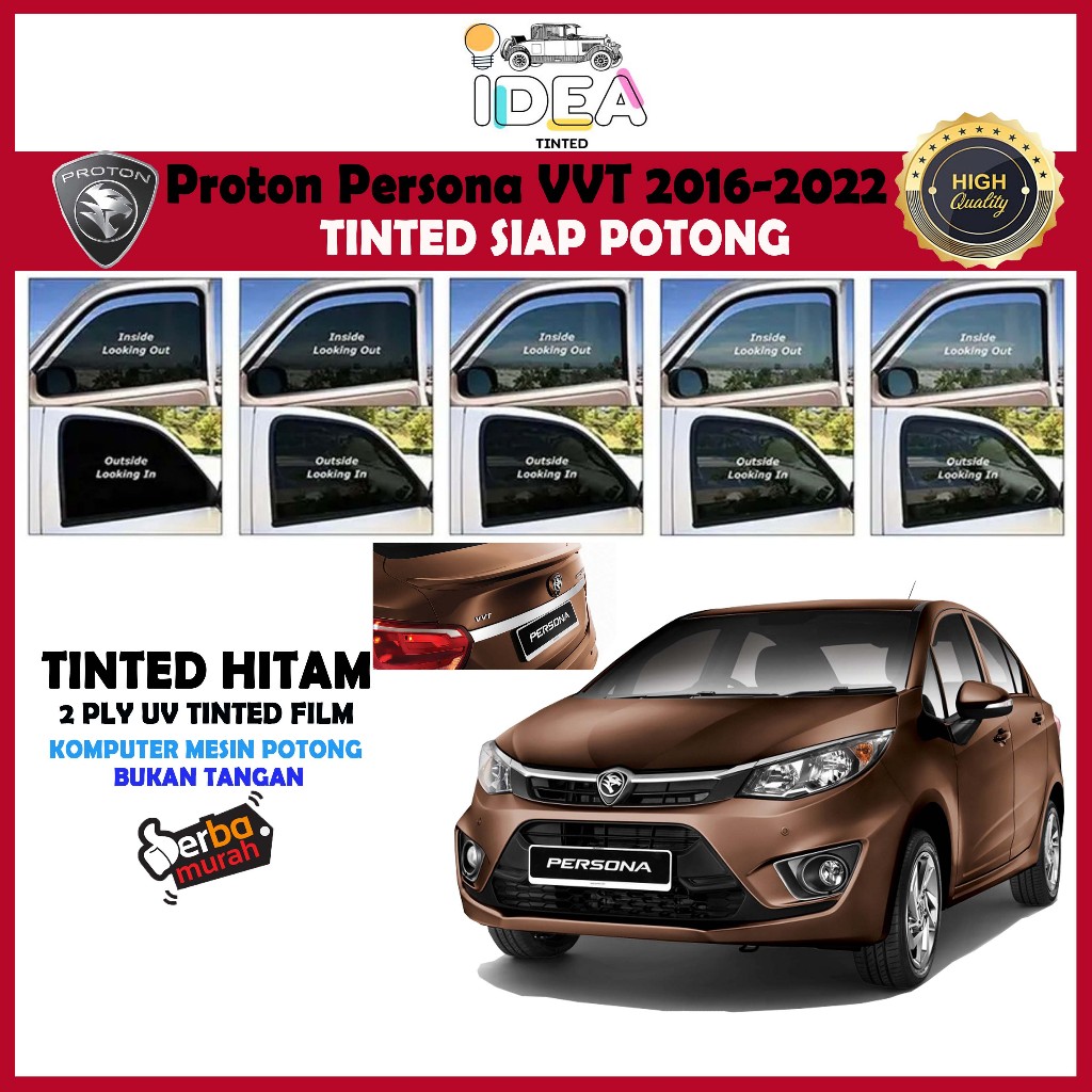 Proton Persona VVT _2016-2022 _Full Set_Tinted Kereta _2PLY UV Film ...