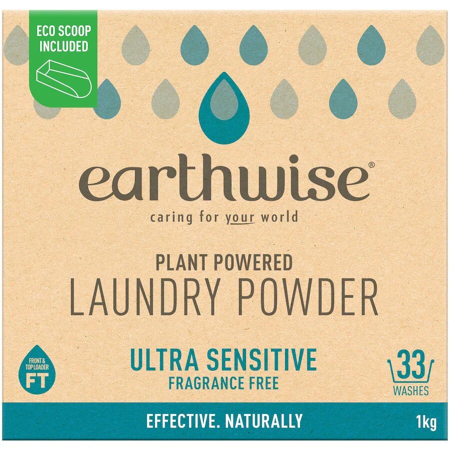 EARTHWISE Laundry Powder Plant Powered Ultra Sensitive - 1kg | Shopee Malaysia