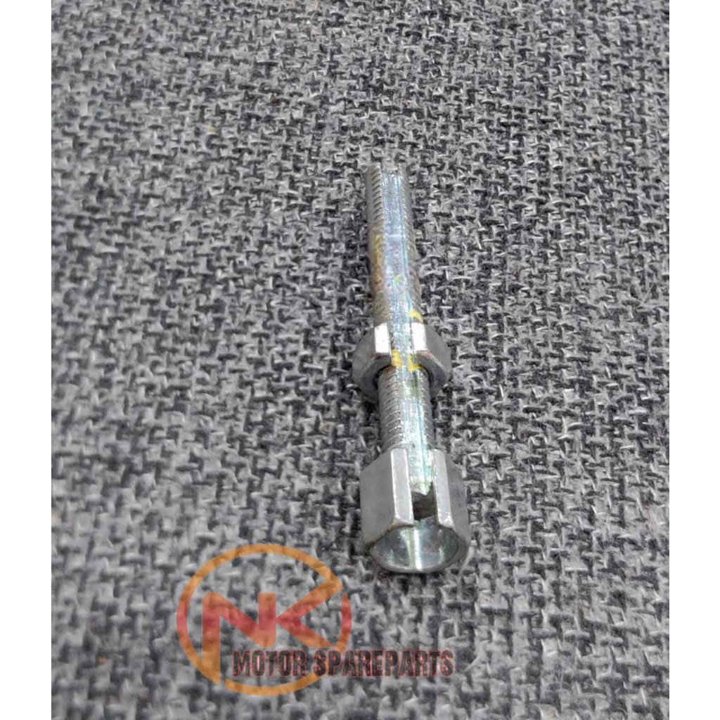 Yamaha YB100/ LS3 Front Brake cable adjuster Screw & Nut (Stock lama ...