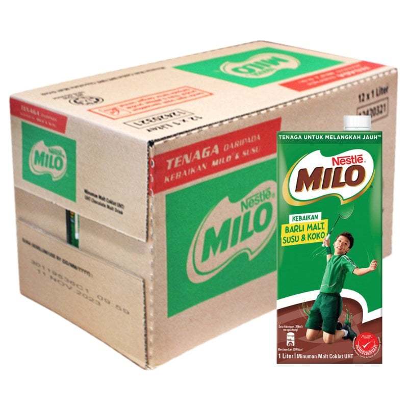 Nestle Milo Activ-Go Chocolate Malt 1L x 12 (Bulk) | Shopee Malaysia