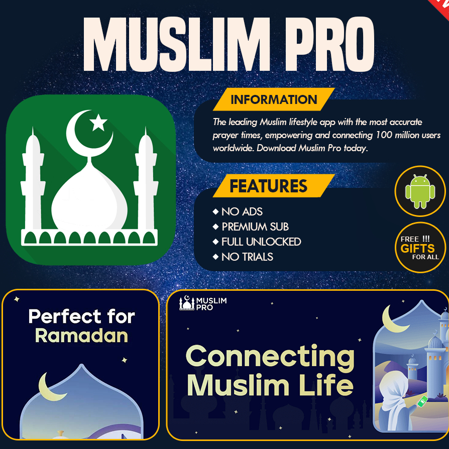 Muslim Pro for Android🔥 Lifetime Premium | Full Version | 2024 | Shopee ...