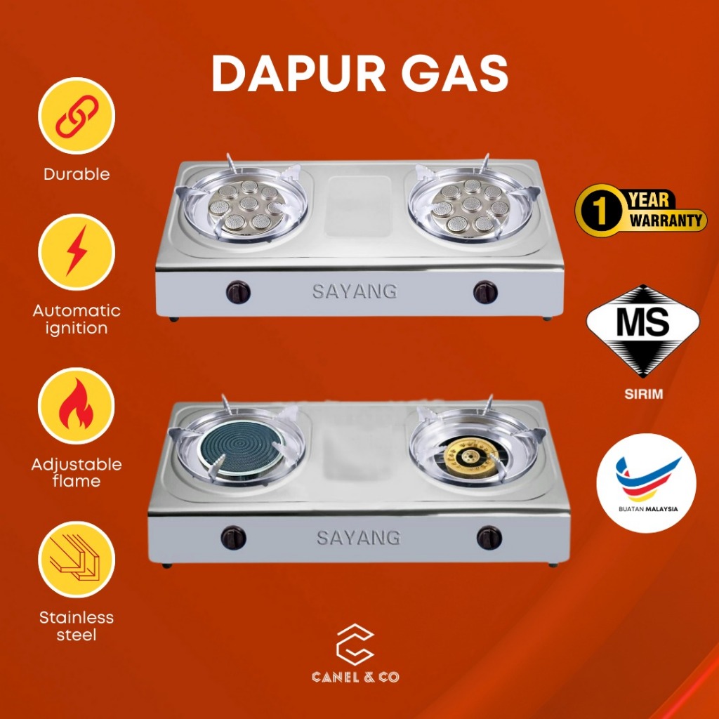 High-Quality Stainless Steel Double Burner Gas Stove Durable 8 Burner ...