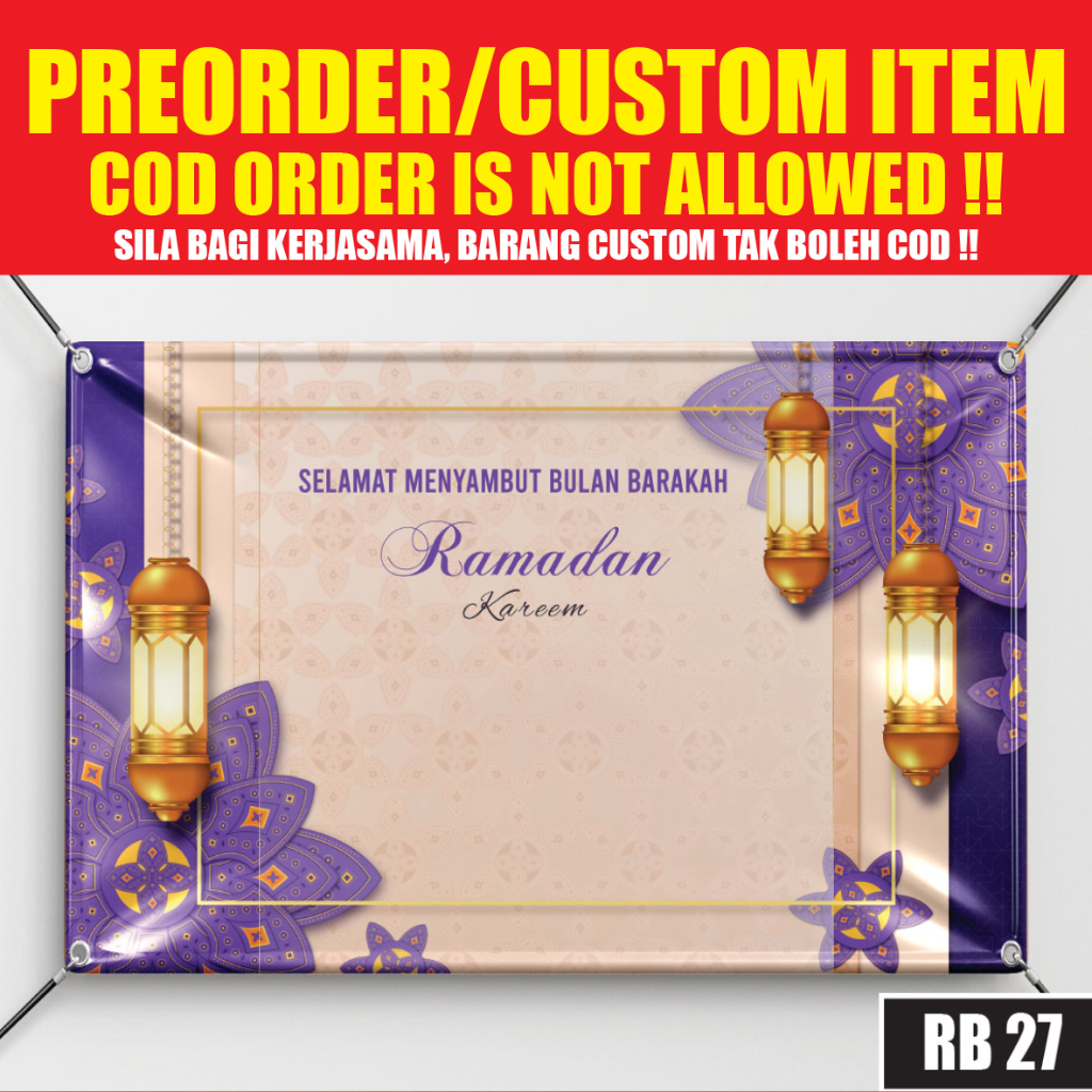 [COD ORDER WILL NOT BE PROCESS] [PART 2] Hari Raya Ramadhan Banner ...