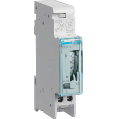 (OLDER VERSION) HAGER EH011 ANALOGUE 24HRS TIMER 250VAC SINGLE POLE DIN ...