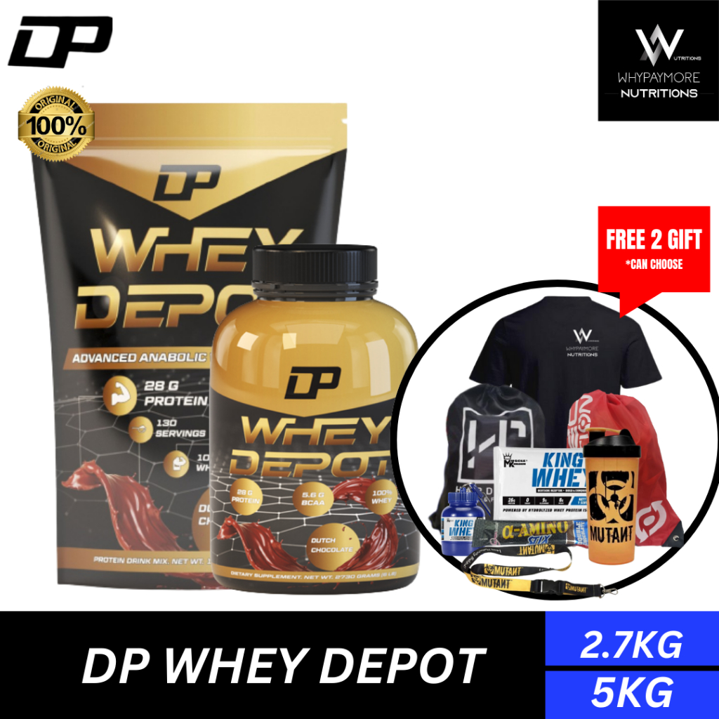 DP Whey Depot Protein 2.7KG/5.07 kg (Free 2 Gift) - Whey Protein,Build ...