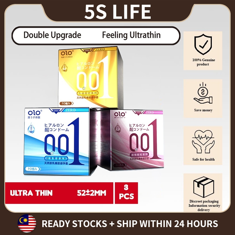 5s 🇲🇾 OLO Zero Ultra-thin 001 Series Condom Kondom Feeling Ultra Thin Delay Condom Like No Wear ...