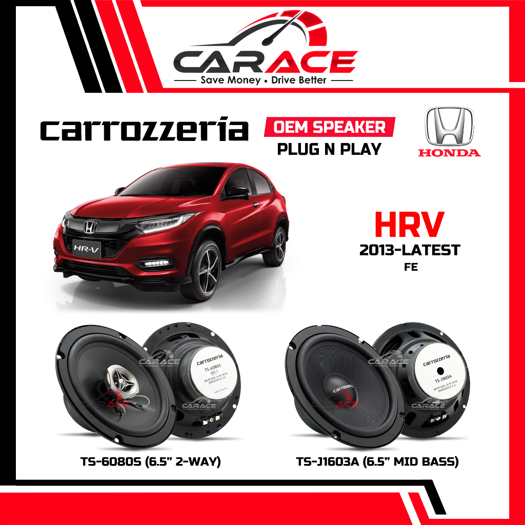 CARROZZERIA Speaker Plug and Play Speaker PNP Front Rear Door 6 inch ...