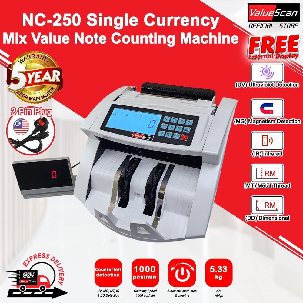 Valuescan NC-250 SDC Single Currency Mix Value Bank Note / Money ...