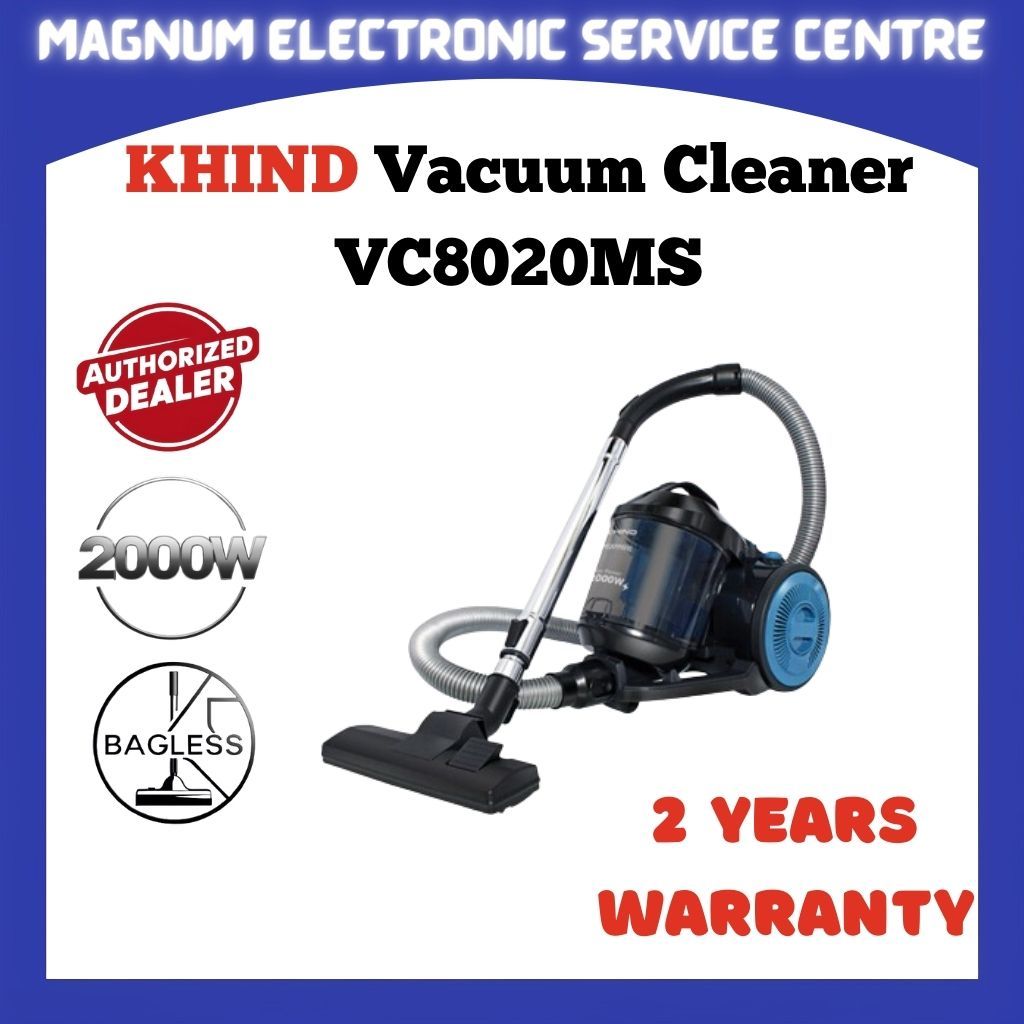 Khind VC8020MS Bagless Vacuum Cleaner 2000W Penyedut Habuk 吸尘器 5 meter ...