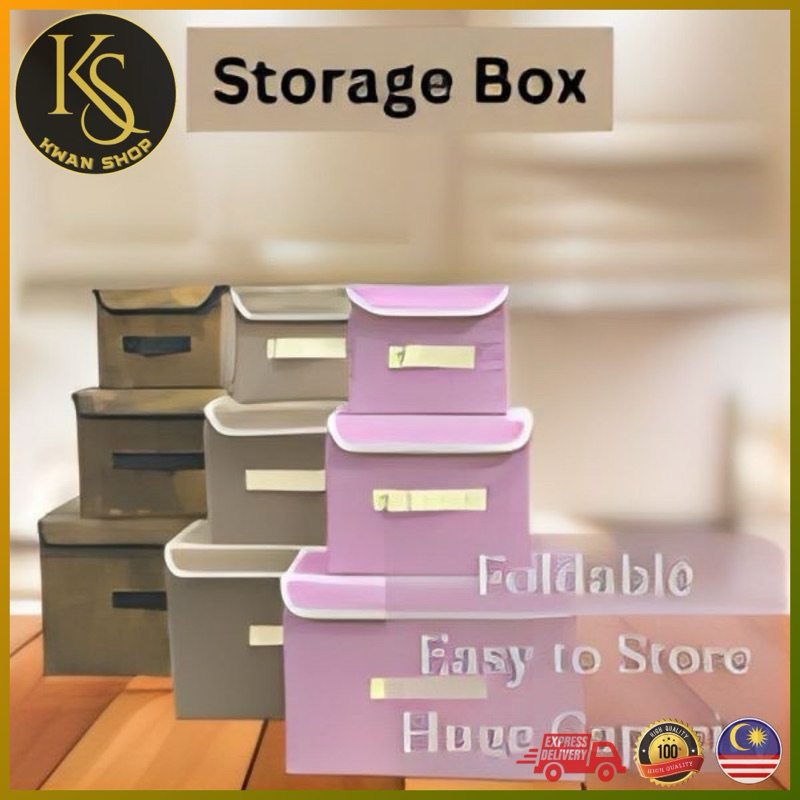Storage Box Cube Box Fabric Foldable Collapsible Storage Box Storage ...