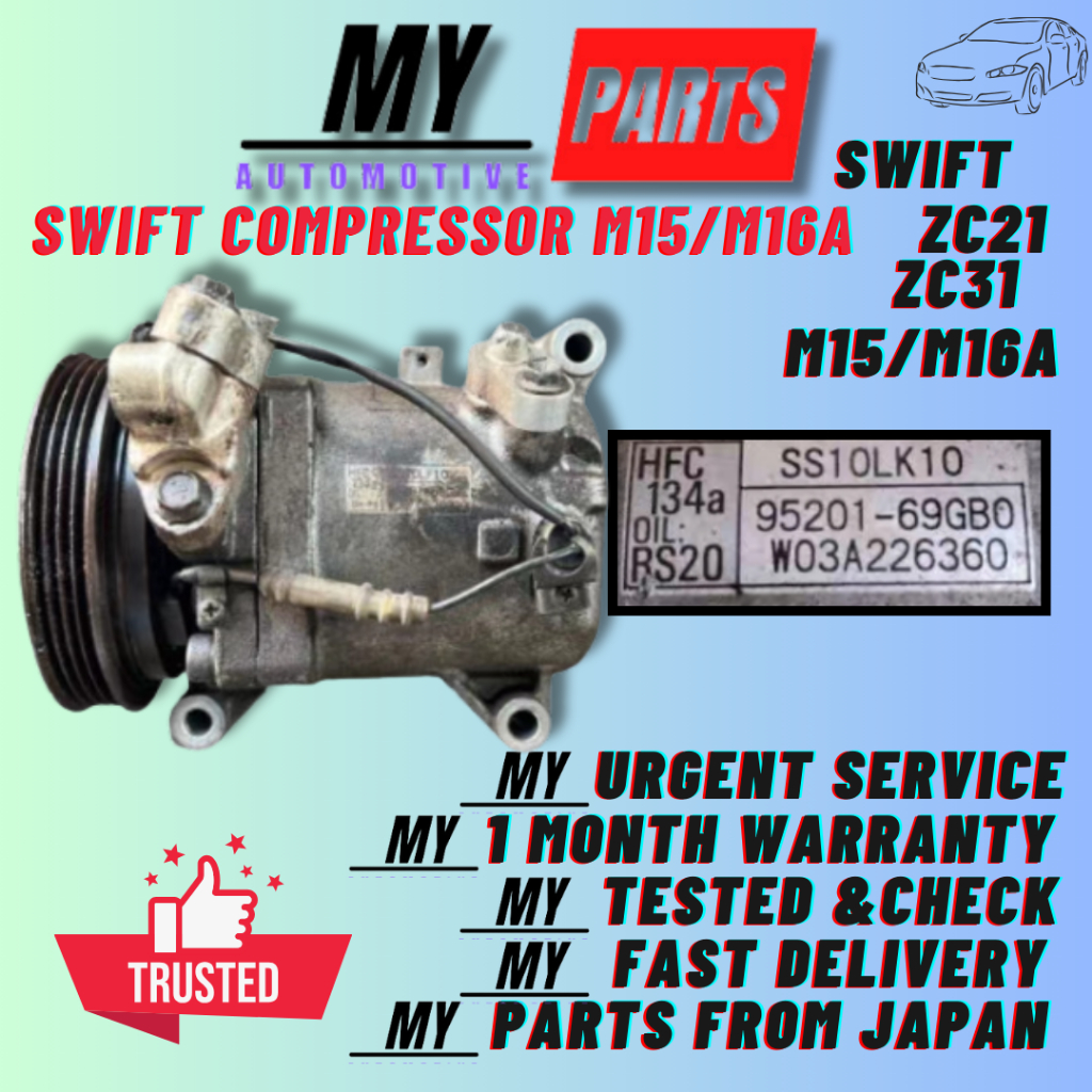 Suzuki Swift Aircond Compressor For ZC21 ZC31 M15A/M16A | Shopee Malaysia