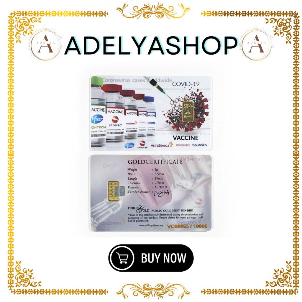 Public Gold 1g Gold Bar (Au 999.9) - Vaccine (PG) | Shopee Malaysia