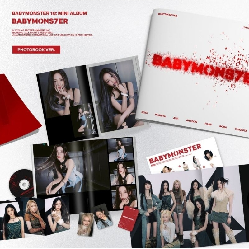 (Sealed & Unsealed) BABYMONSTER Photobook Album Babymons7er baemon Ahyeon Rami Rora Asa Ruka ...