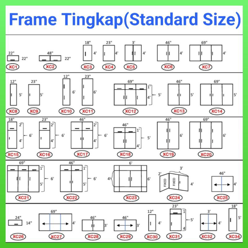 Frame Tingkap dan Tandas (Custom Made) dan Standard size | Shopee Malaysia