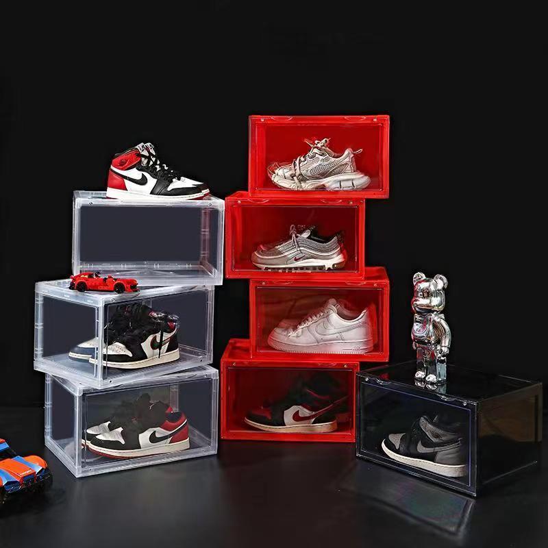 ready stock shoe box transparent shoe storage shoe cabinet shoe rack ...