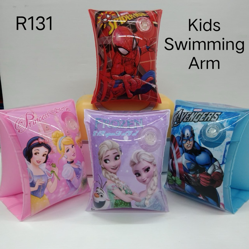 Cartoon Princess Frozen Spider-Man Avengers Swimming Arm Ring Float ...