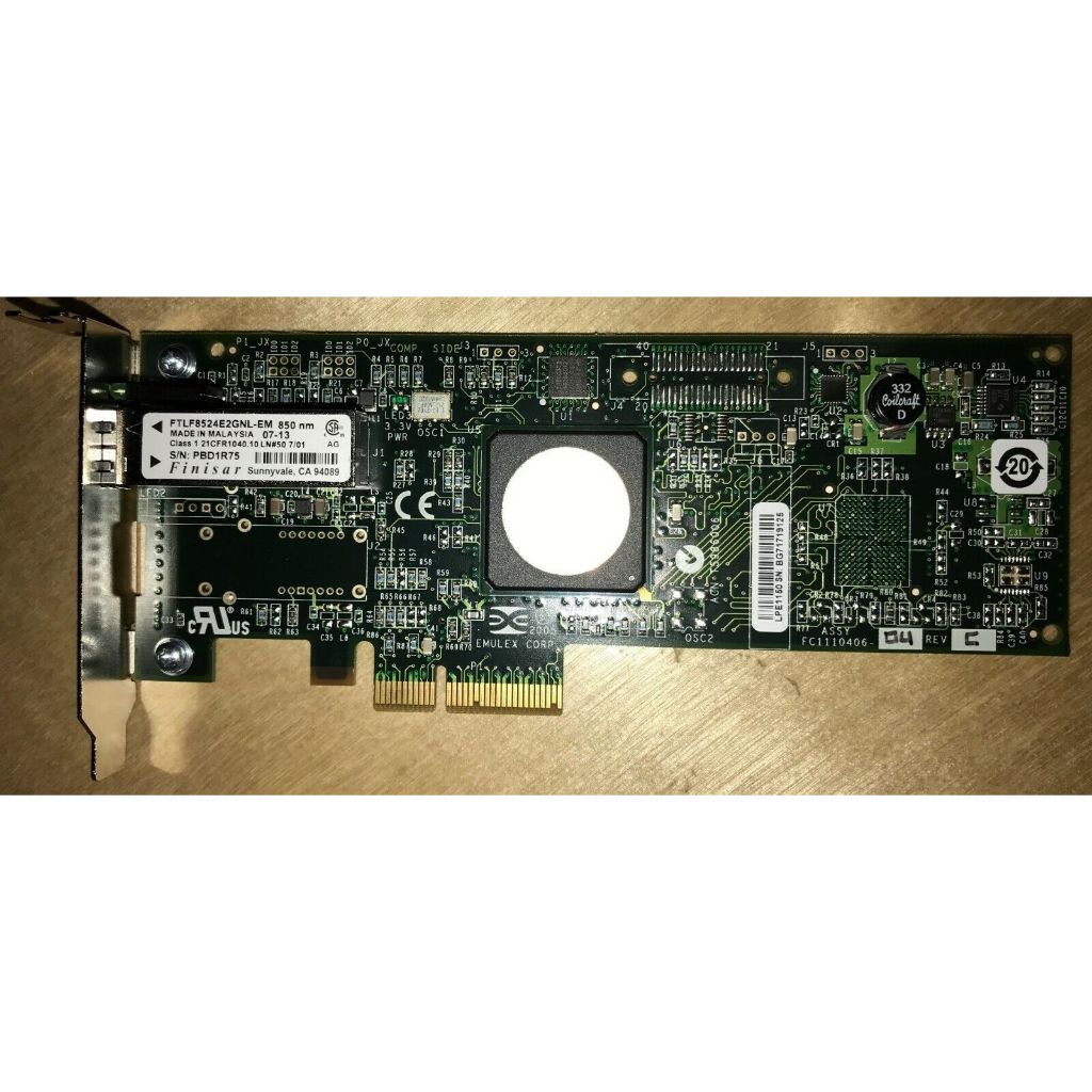 HP SP#397739-001 4GB SP PCIe HBA Emulex FC1120005-04C HP 4GB PCI-E ...