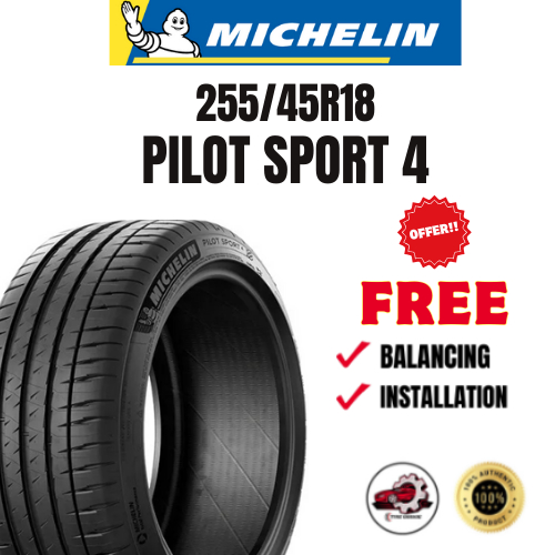 255/45R18 MICHELIN PILOT SPORT 4 (OFFER!!) | Shopee Malaysia