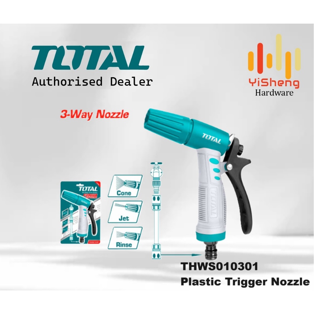 TOTAL THWS010301 Plastic Trigger Nozzle / Gardening Hose Nozzle ...