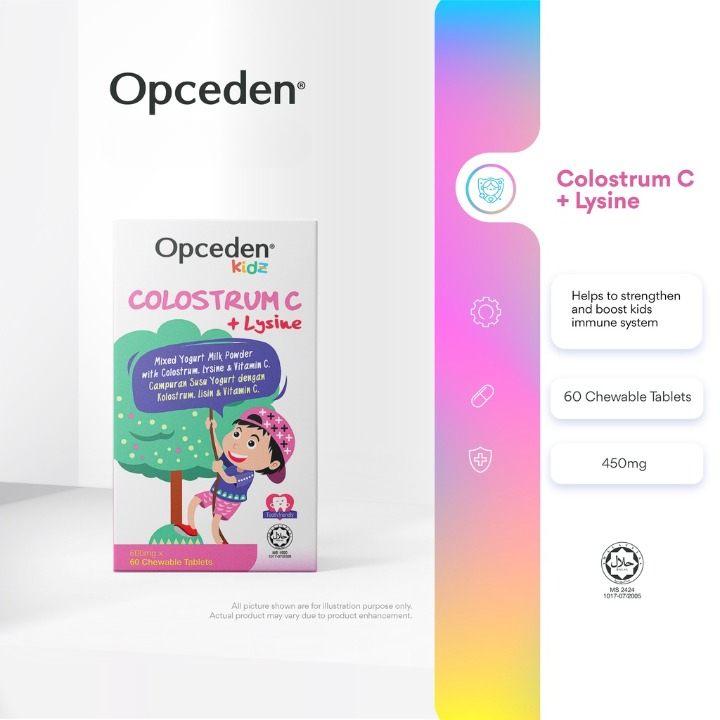 Opceden Kidz Colostrum C + Lysine (600MG) 60s Chewable | Shopee Malaysia