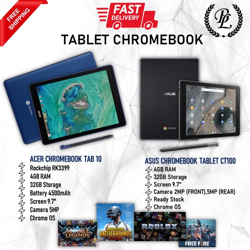 [ READY STOCK IN MALAYSIA ] ORIGINAL ACER CHROMEBOOK TAB 10 / ASUS ...