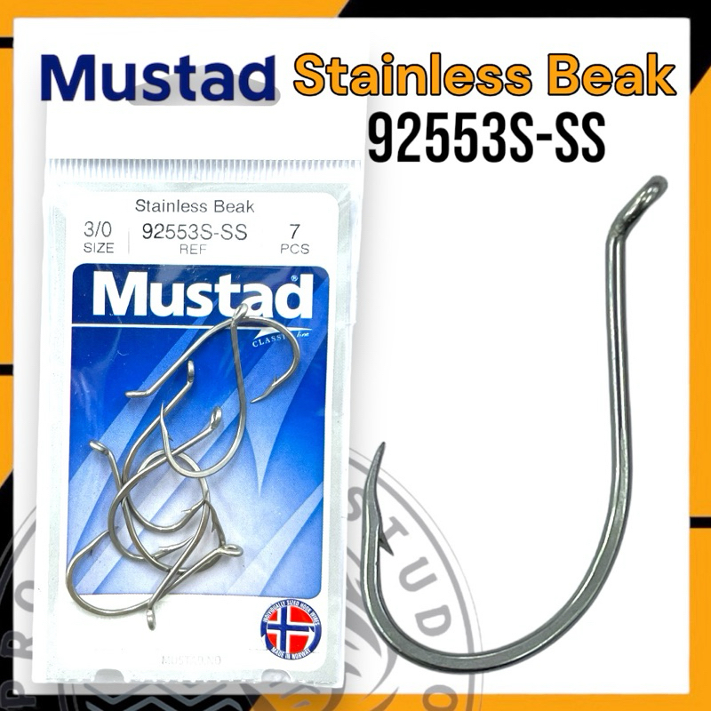 MUSTAD STAINLESS BEAK HOOK STAINLESS STEEL HOOK 92553S-SS fishing hook ...