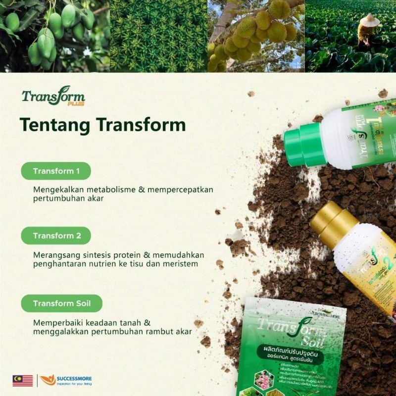 Baja Nano Teknologi untuk Bunga Buah & Sayuran / Fertilizer Nano Transform Plus 1 / 2 (1 Liter ...