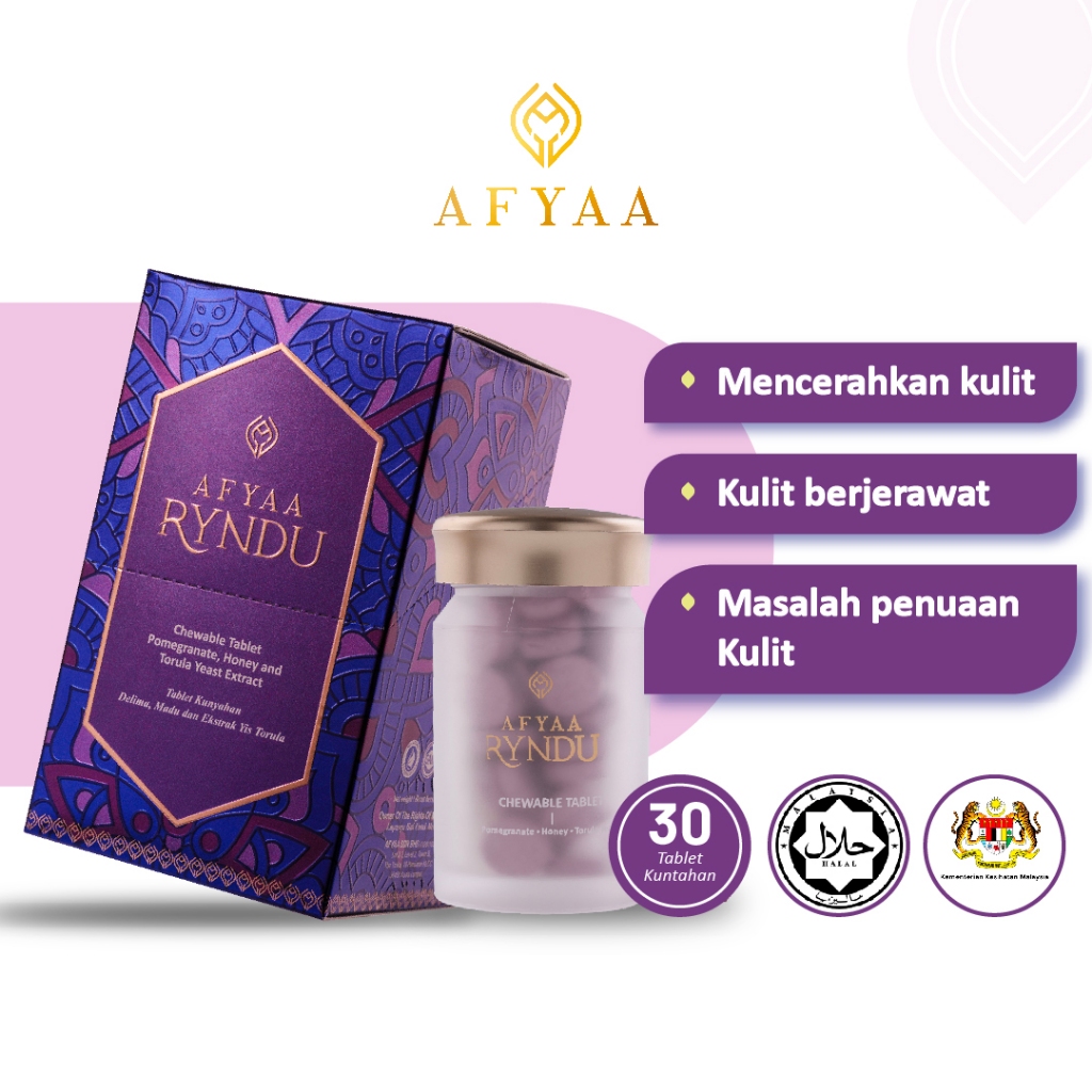 Afyaa | Ryndu | Tablet Ajaib Mencerahkan Kulit | 30 tablet | Ready ...