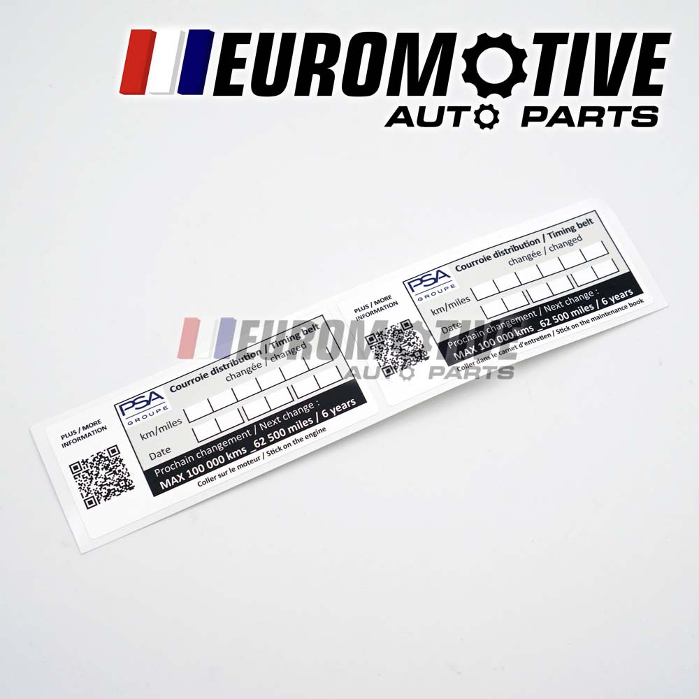 Original Timing Belt Mileage Reminder Sticker Peugeot Citroen | Shopee ...