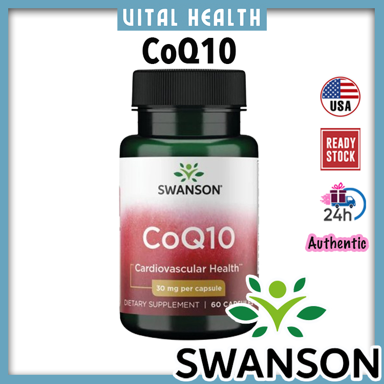 Swanson CoQ10 30mg (60 capsules) Coenzyme Q10 support heart health | Shopee Malaysia